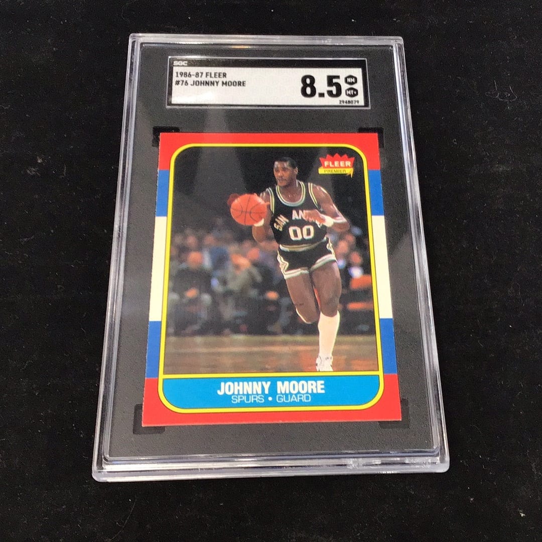 1986-87 Fleer Johnny Moore, #76 Graded Card SGC 8.5 (8079) – Overtime ...