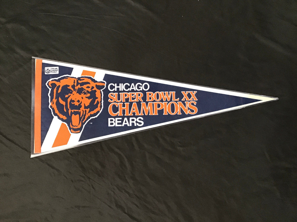 Team Pennant Chicago Bears Super Bowl XX Champions – Overtime Sports