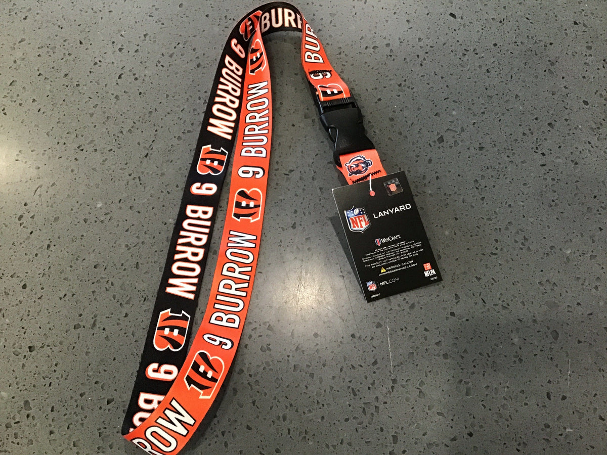 Player Lanyard Joe Burrow #9 Cincinnati Bengals – Overtime Sports