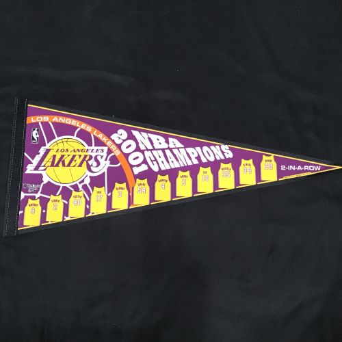 Team Pennant - Basketball - LA Lakers 2001 NBA Champions – Overtime Sports
